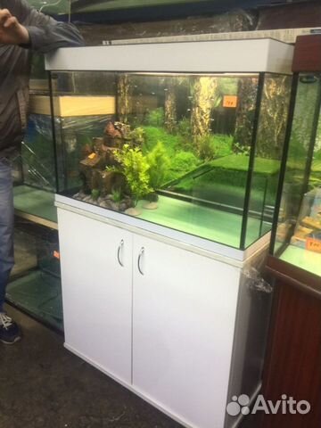 Нов. 140л аквариум 81x36x56 +свет. Бесплатн достав