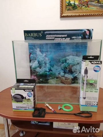 Аквариум 60л со всеми принадлежностями